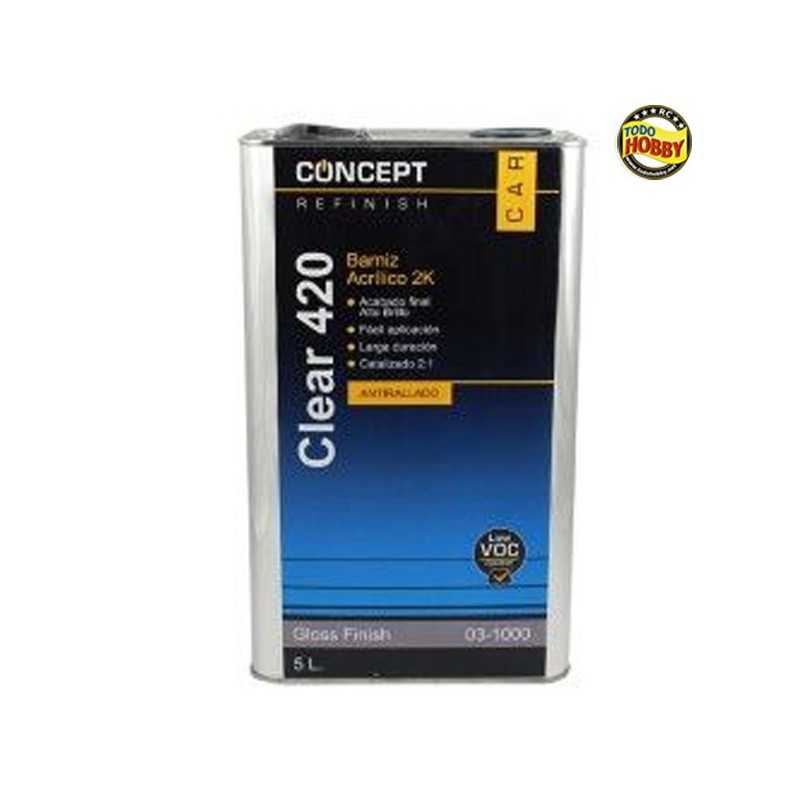 BARNIZ CLEAR 420 ANTIRAYADO 5L CONCEPT CAR