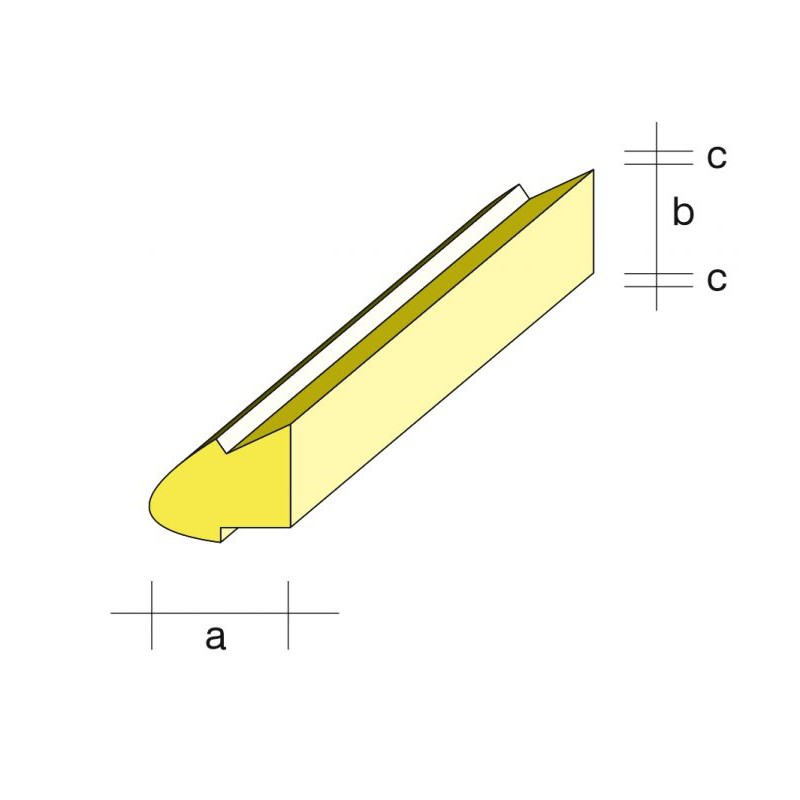 BORDE DE ATAQUE 20X25X1000MM CON REBAJE