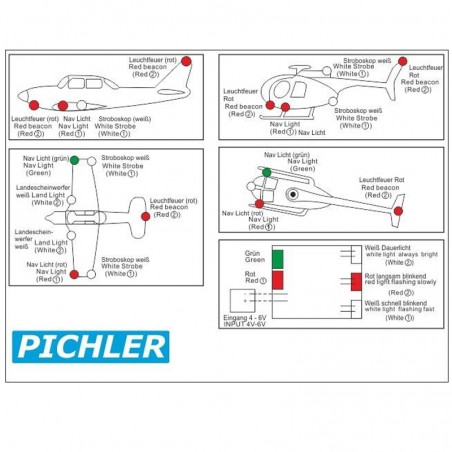 JUEGO LUCES AVION/HELI PICHLER